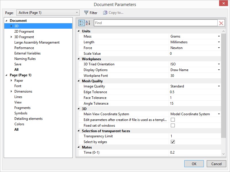 System Fundamentals. Customization > Document Parameters